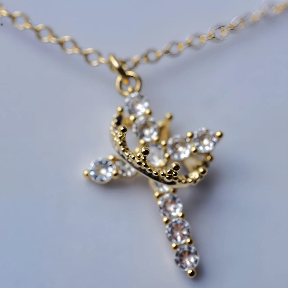 Crown Cross Faith Necklace – Born Again